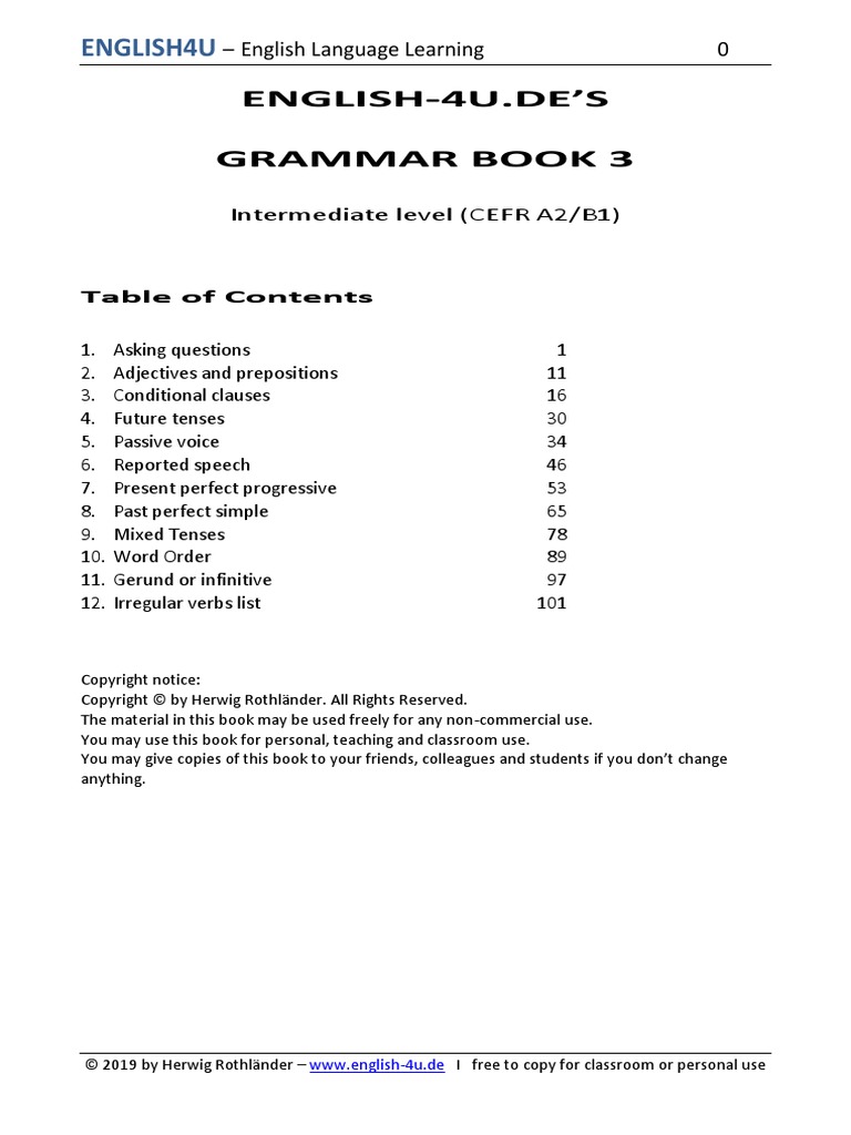 Grammar Book 3 | PDF | Linguistics | Language Mechanics