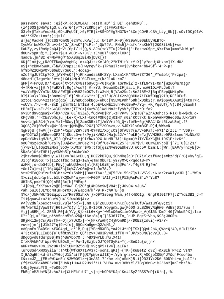 Encrypted Password File This Document Appears To Contain An Encrypted Or Hashed Password File