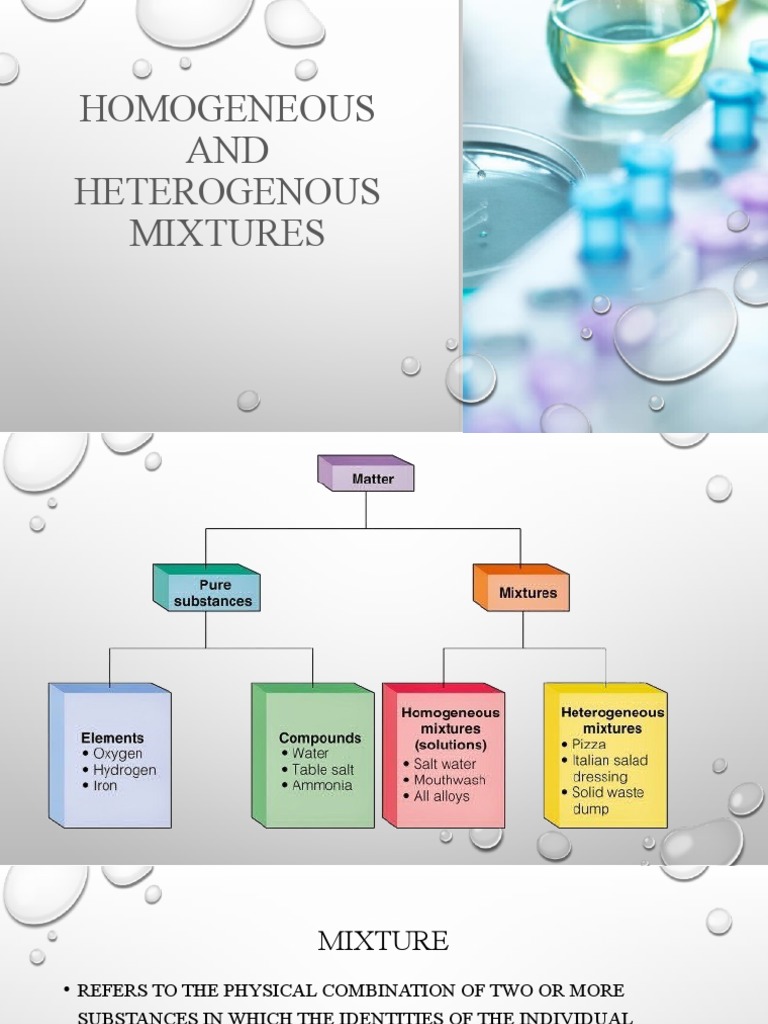 Homogeneous and Heterogenous Mixtures | PDF