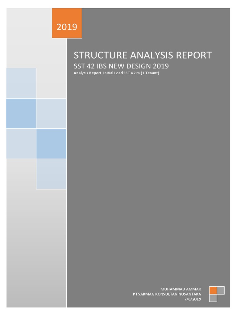 Structural Analysis SST 42 IBS NEW DESIGN 2019 (1 TENANT) | PDF | Structural Analysis ...