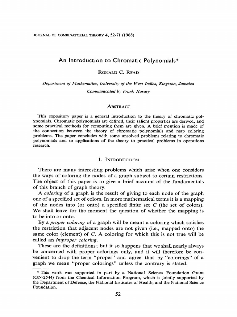 Read Chromatic | PDF | Polynomial | Vertex (Graph Theory)