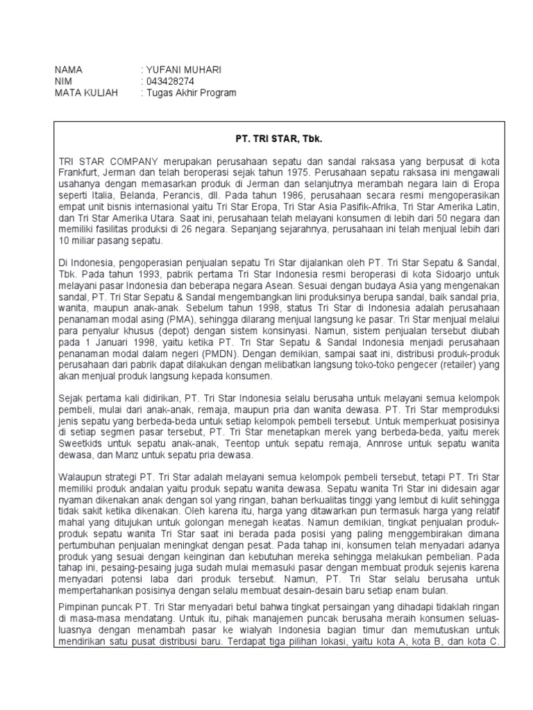 Dini Amalia - 043428045 - TAP - Tugas 1 | PDF | Karier & Perkembangan | Bisnis