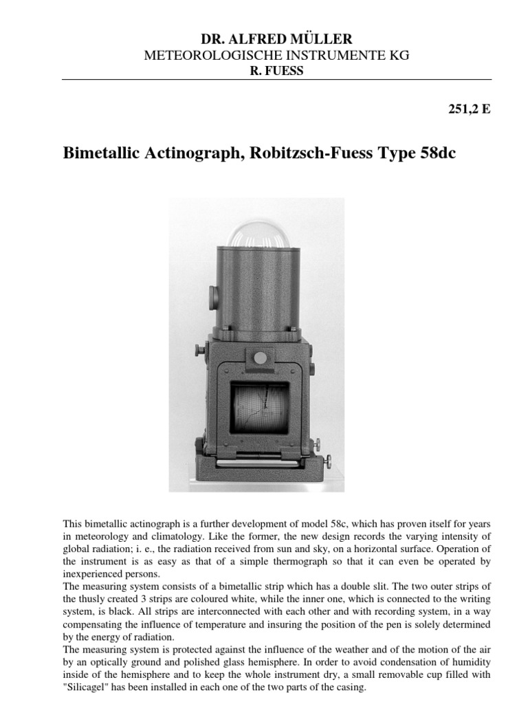 Manual Do Actinógrafo | PDF | Radiation | Meteorology