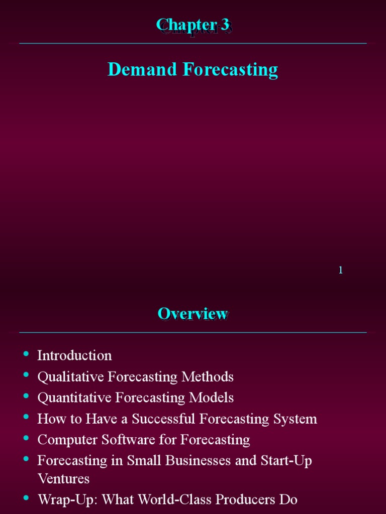 Demand Forecasting Methods Explained | PDF | Forecasting | Moving Average