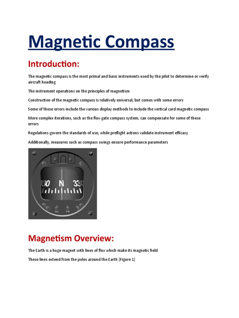 Magnetic Compass | Download Free PDF | Compass | Magnetism