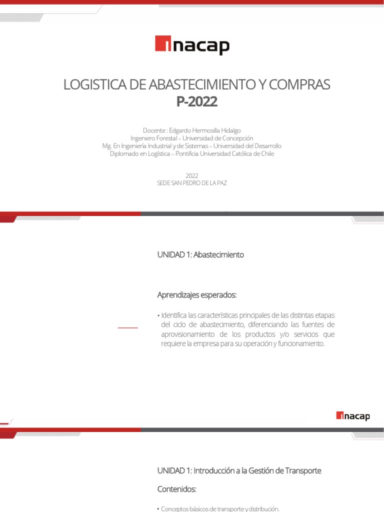 Logística de Abastecimiento y Compras - I | PDF | Logística | Gestión de la cadena de suministro
