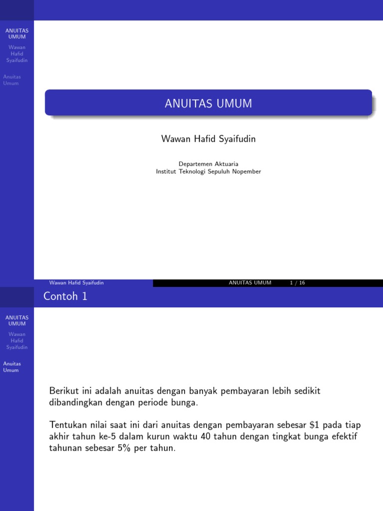 Anuitas Umum | PDF