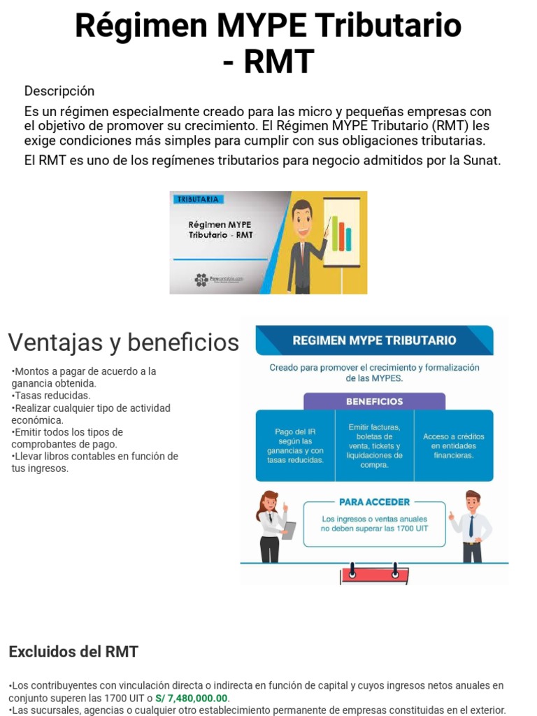 Régimen MYPE Tributario - RMT | PDF