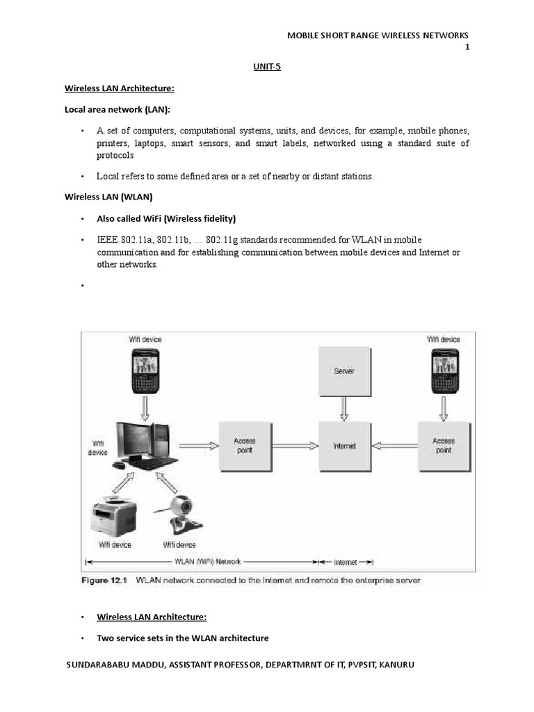 Unit 5 | Download Free PDF | Wireless Lan | Computer Network