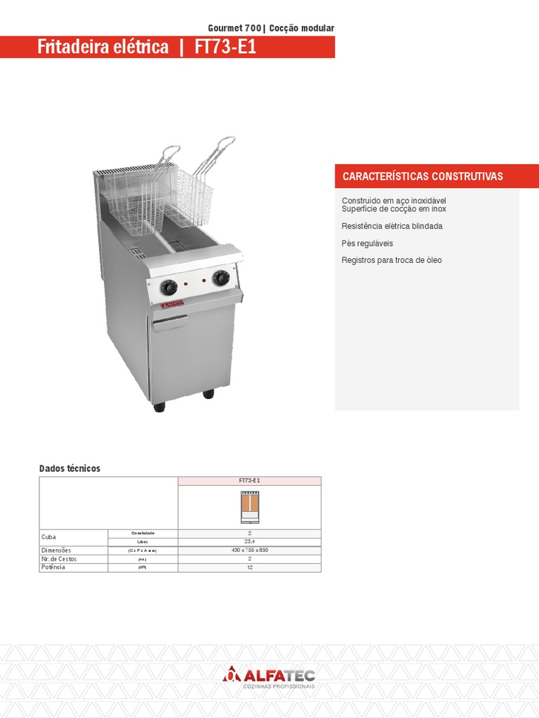 Fritadeira Temakeria FT73-E1 | PDF