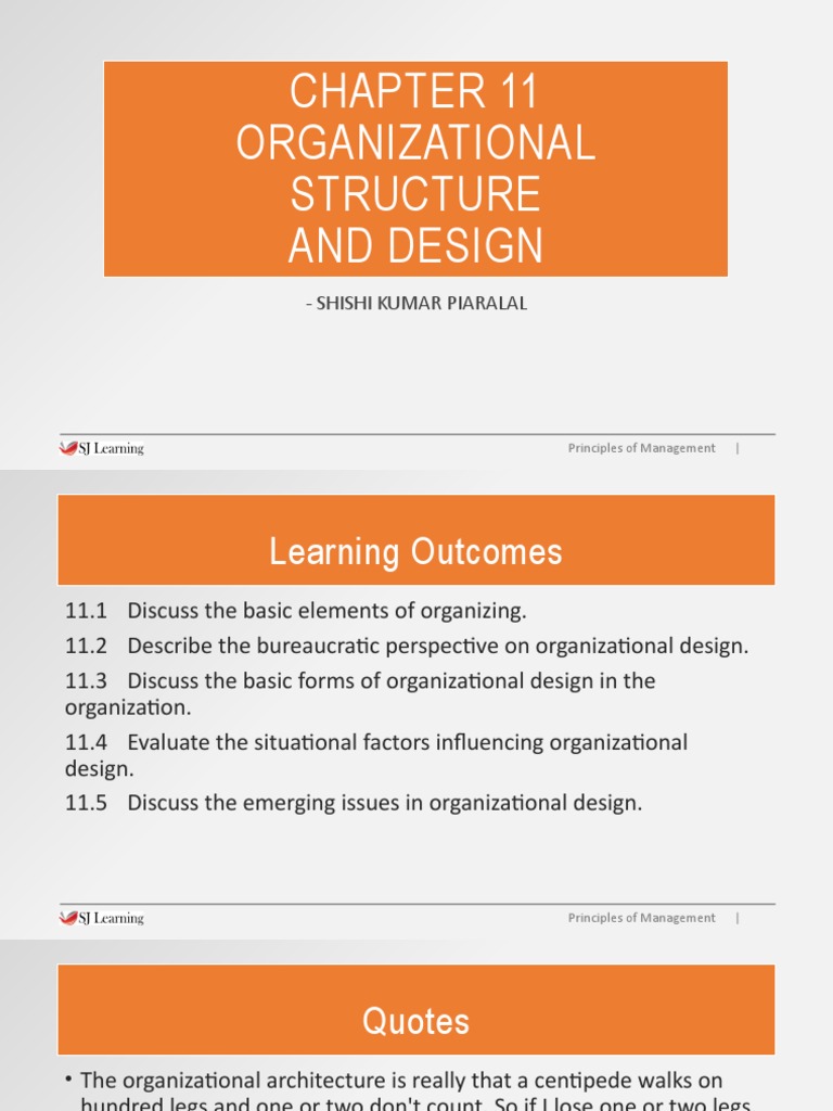Chapter 9 Structure and Design | PDF | Organizational Structure | Employment