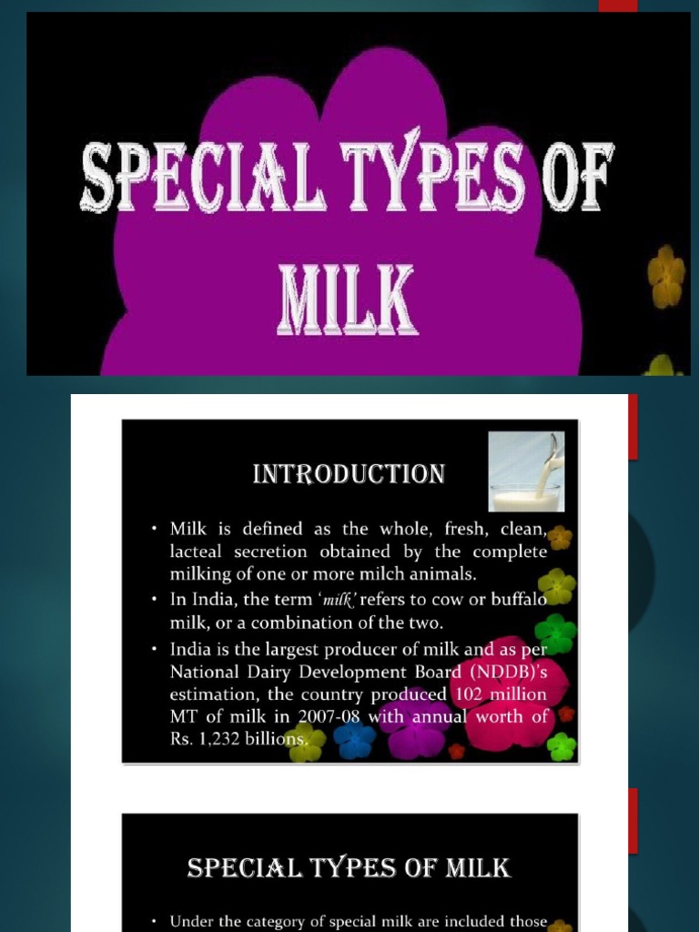 Special Types of Milk | PDF