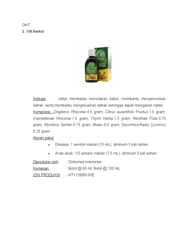 Contoh Sediaan OHT | PDF