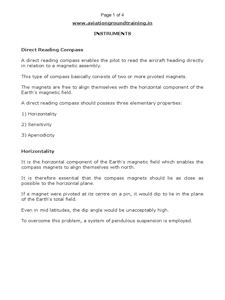 Direct Reading Compass | PDF | Compass | Physical Quantities