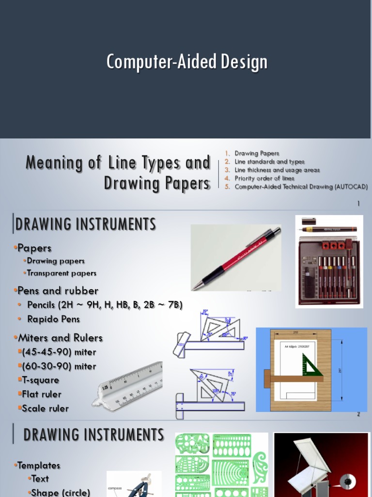 L2 Meaning of Line Types and Drawing Papers | PDF | Paper | Technical ...