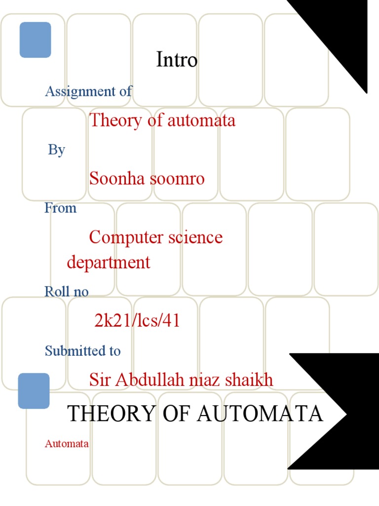 Theory of Automata | PDF | Computing | Mathematical Logic