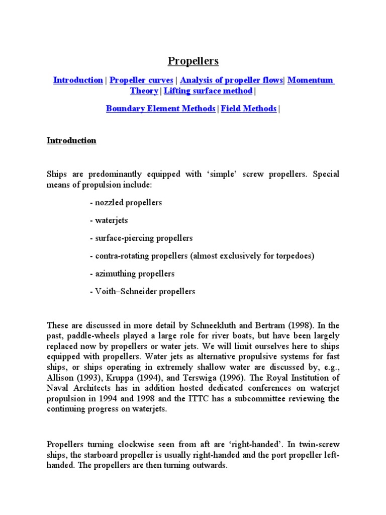Propellers | PDF | Propeller | Classical Mechanics