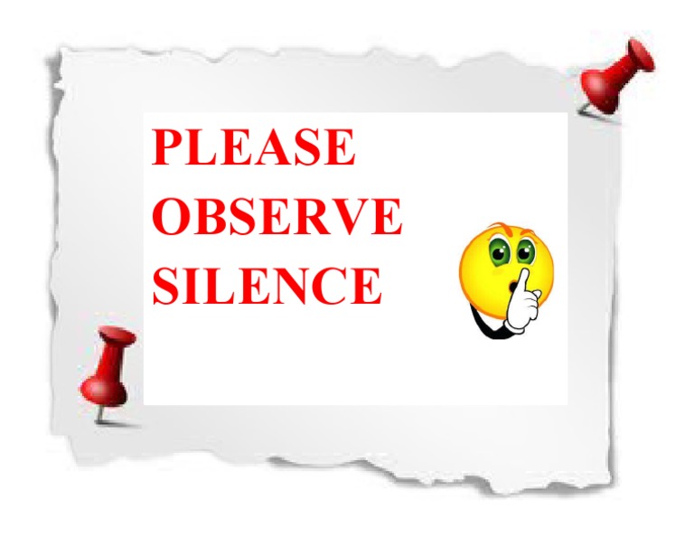 Please Observe Silence | PDF