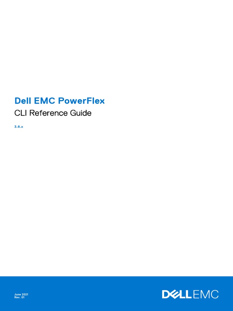 PowerFlex OS v3.6 CLI Reference Guide | PDF | Command Line Interface | Computer Architecture