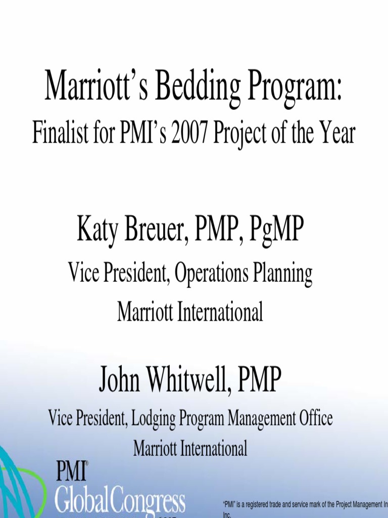 BNS01-PPT Marriott | PDF | Marriott International | Bedding