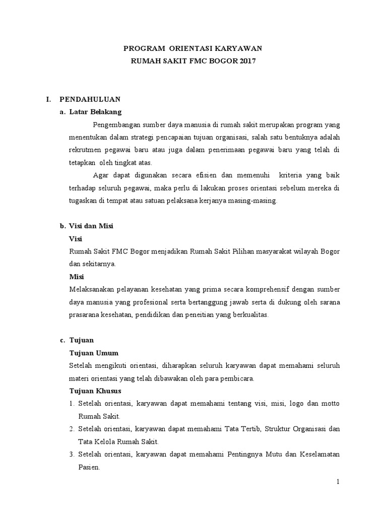 Program Orientasi Karyawan | PDF