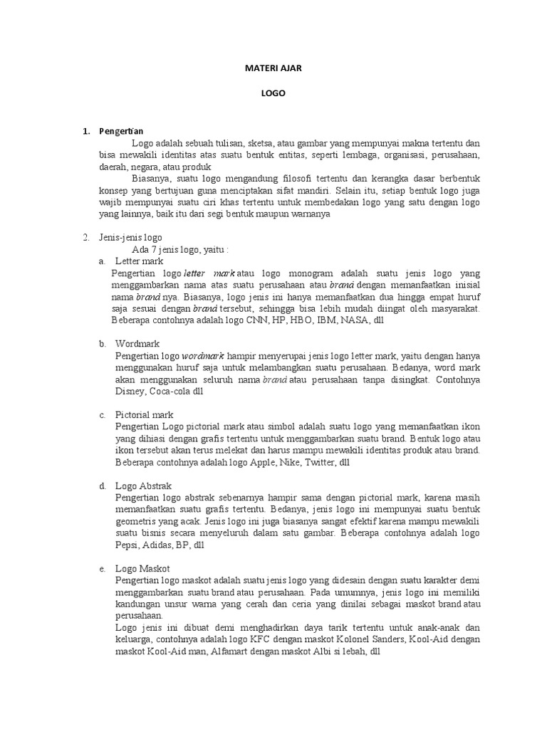 MATERI AJAR Logo | PDF