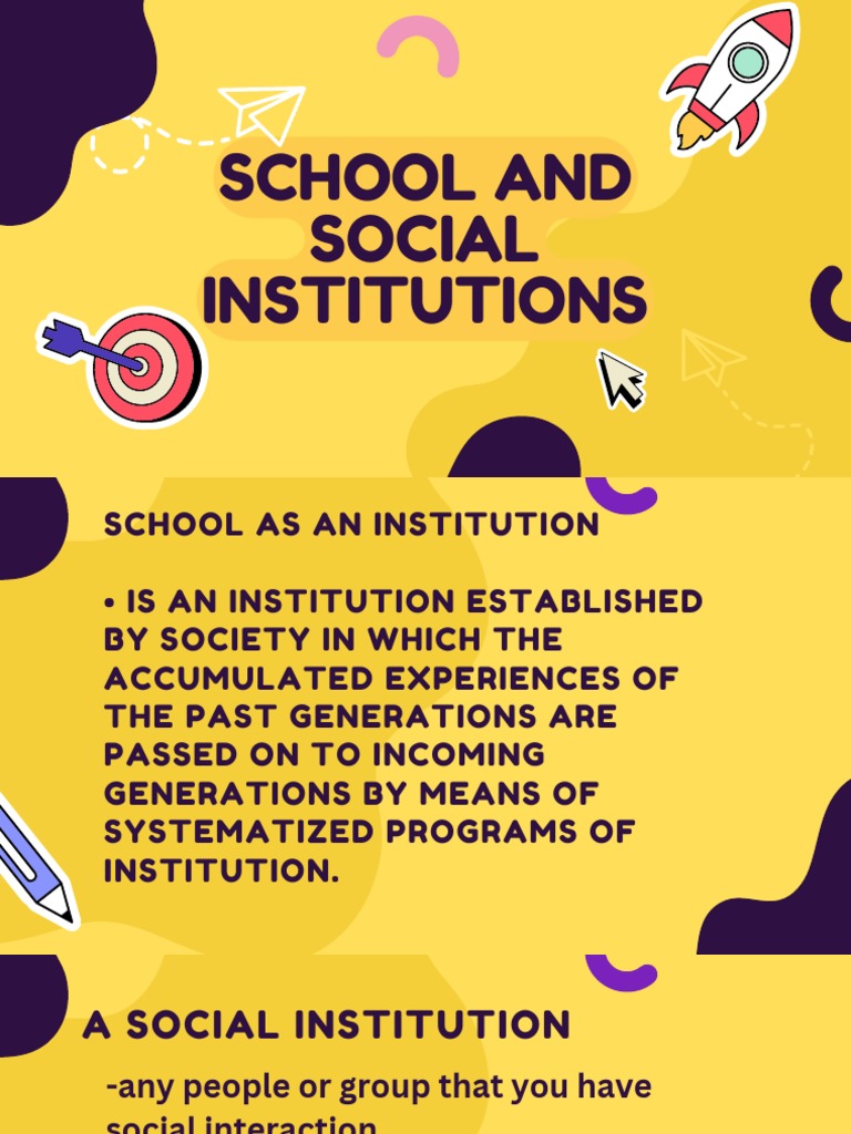 School and Social Institution Edited | PDF | Family | Institution