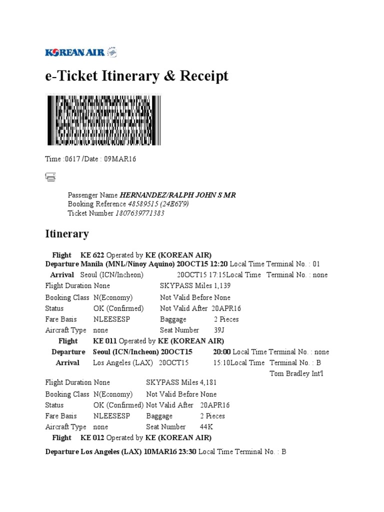 Plane Ticket Template 16 | PDF | Transport | Aviation