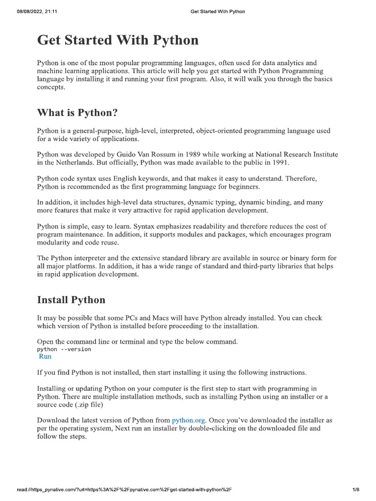 PYnative Python | PDF | Method (Computer Programming) | Programming PYnative Python | PDF | Method (Computer Programming) | Programming