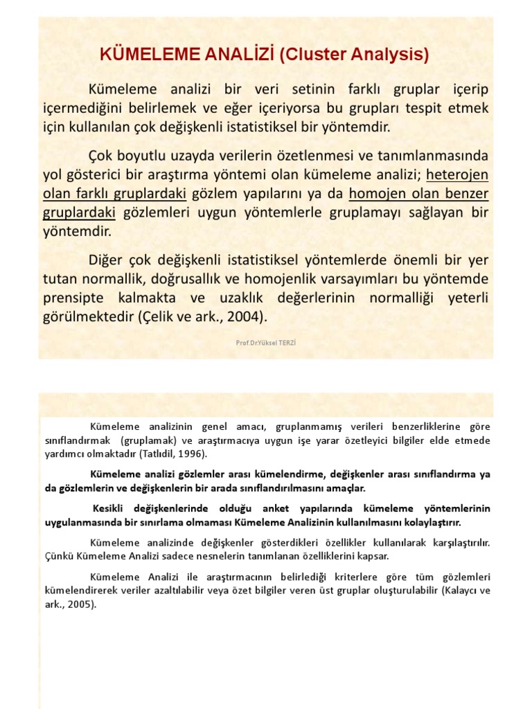 Küme Analizi | PDF