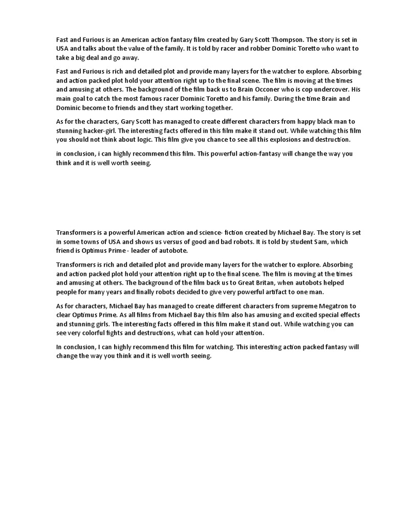 Fast and Furious Review | PDF