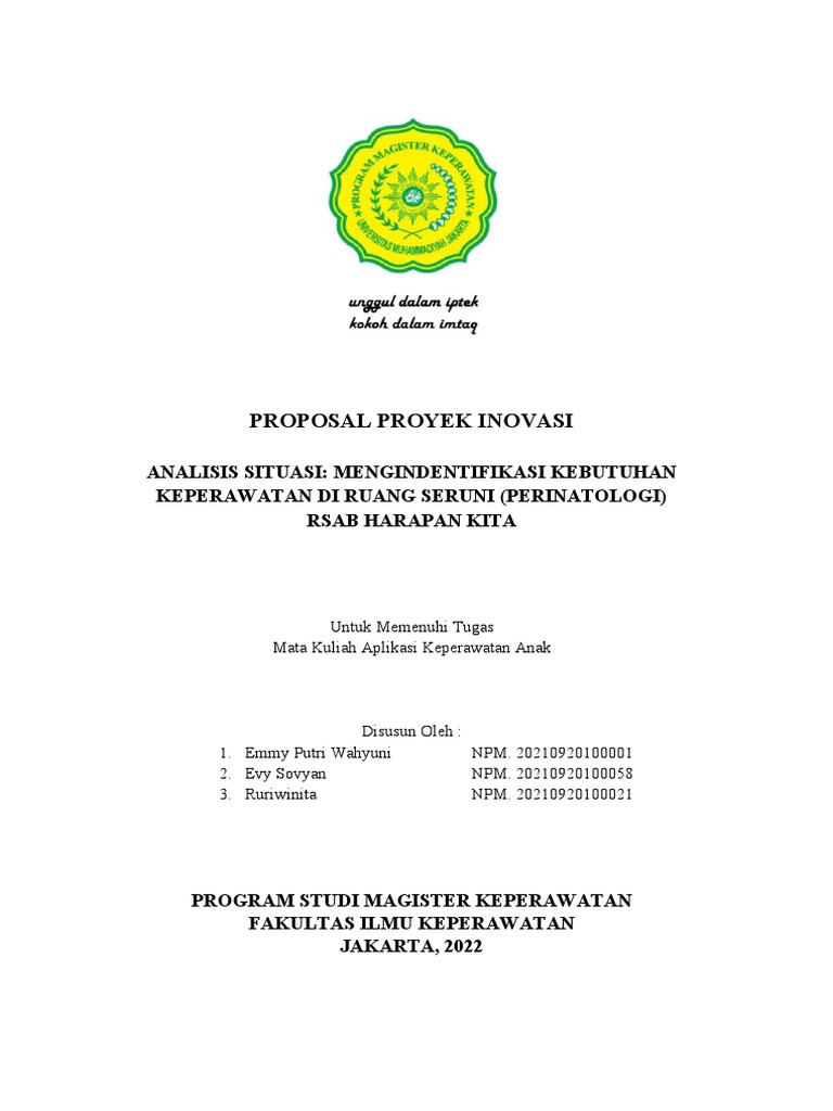 Proposal Proyek Inovasi | PDF