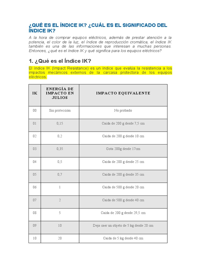 Indice Ik | PDF | Luz de la calle | Diodo emisor de luz