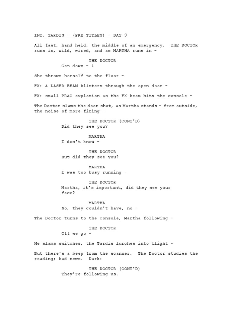 Doctor Who s3 Ep8 Human Nature Paul Cornell | PDF | The Doctor (Doctor Who)