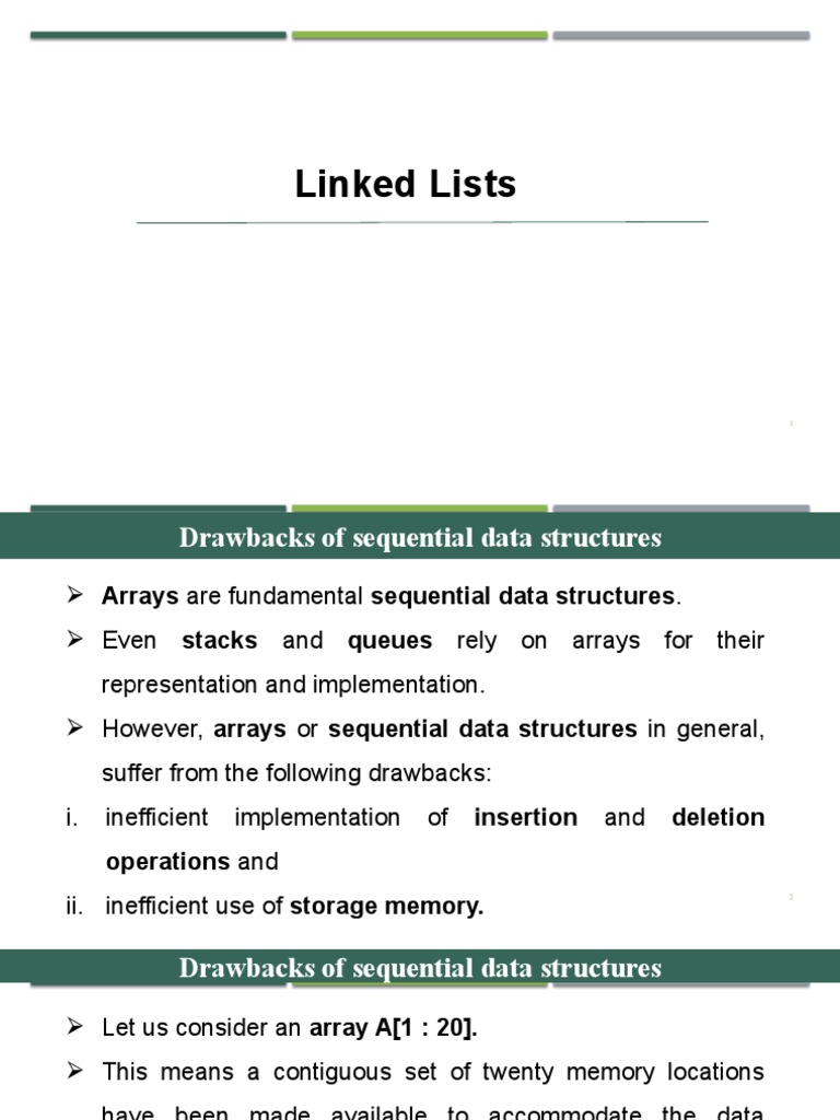 Data Structures - Unit 3 Linked List | PDF | Array Data Structure ... Data Structures - Unit 3 Linked List | PDF | Array Data Structure ...
