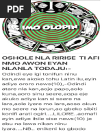 Iwe Asiri Ogun Isenbaye... Volume 1 | PDF | Language Arts & Discipline | Wellness