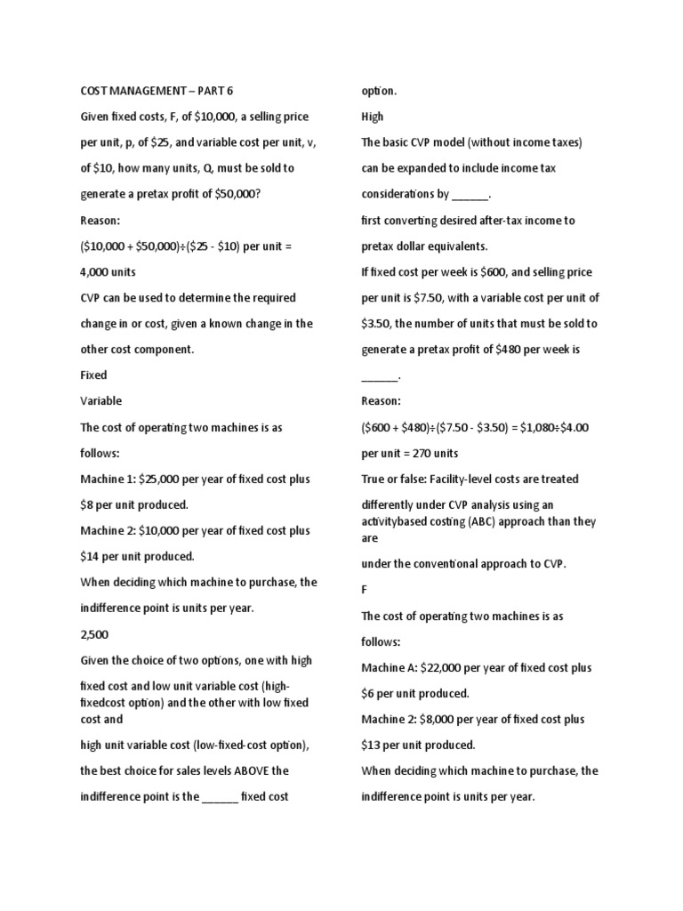 Cost Management - Part 6 | PDF | Economies | Business