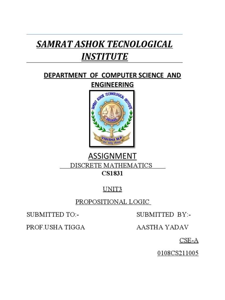 Discrete Ass4 | PDF | Mathematics | Logic