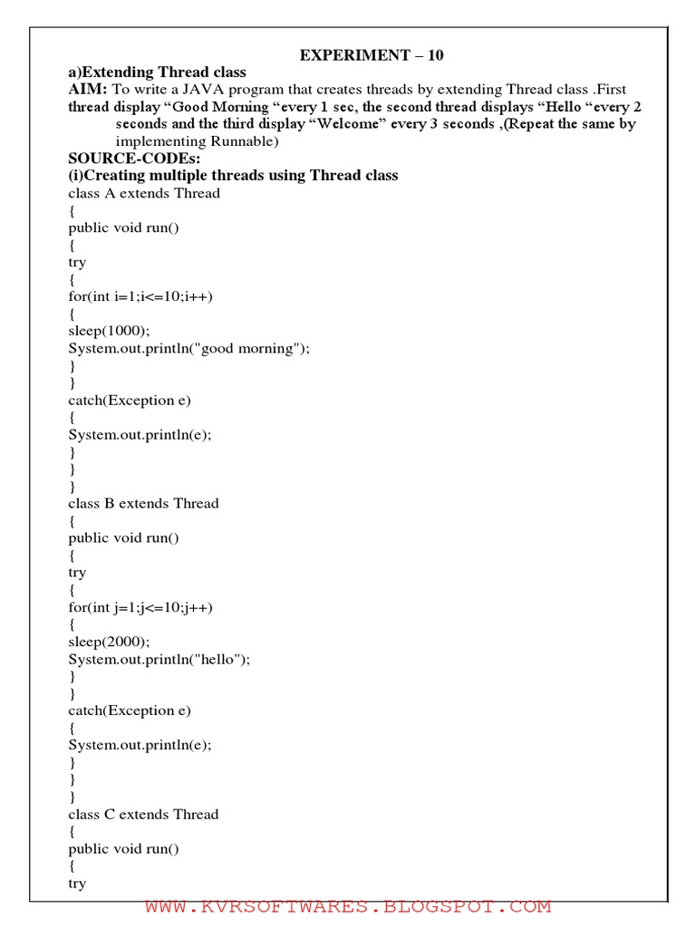 Java Threading: Extending and Runnable | PDF | Computer Programming ...