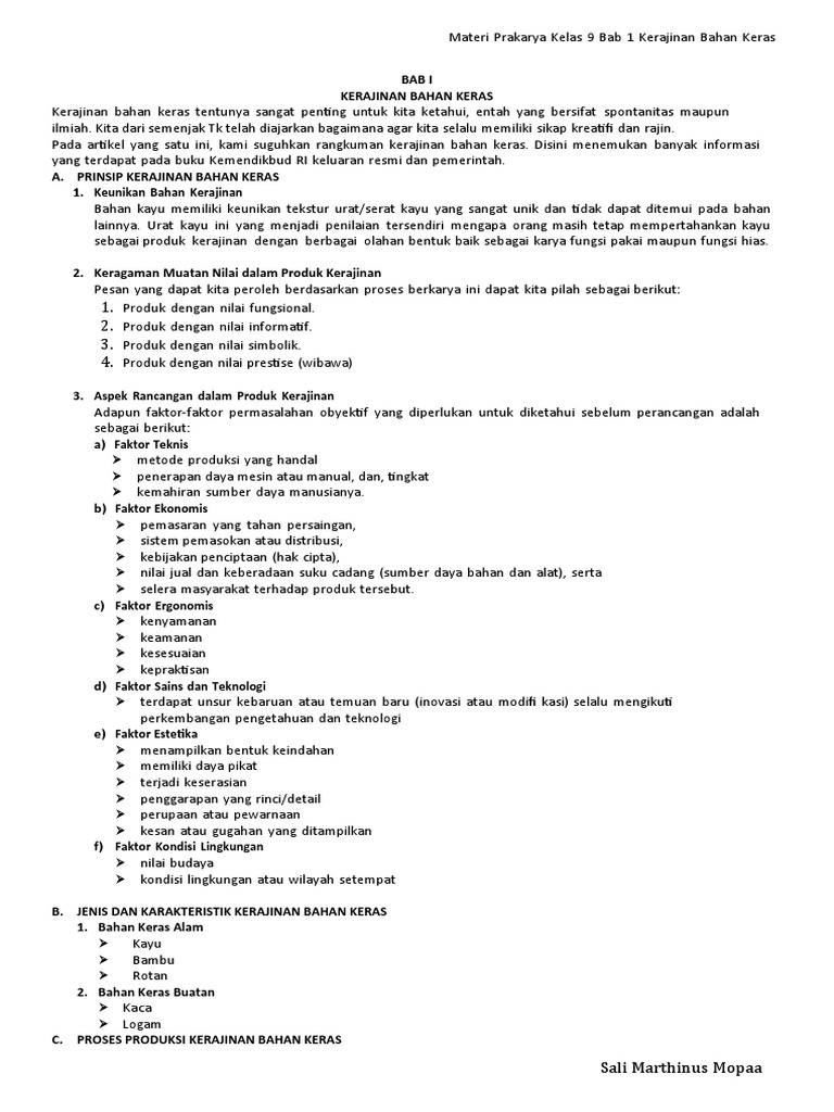 Kerajinan Bahan Keras | PDF