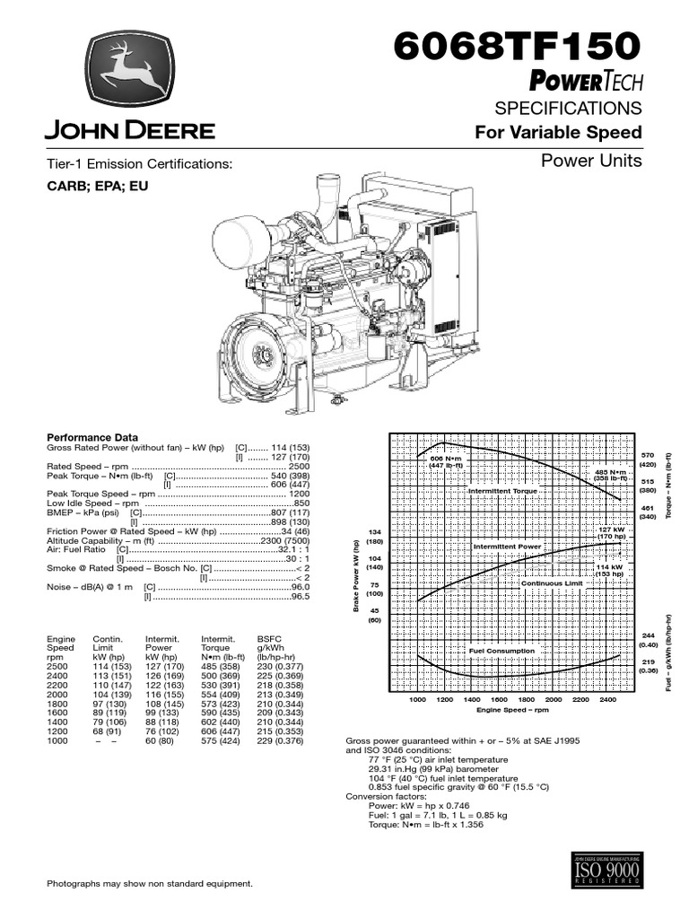 6068TF150 | PDF | Internal Combustion Engine | Horsepower
