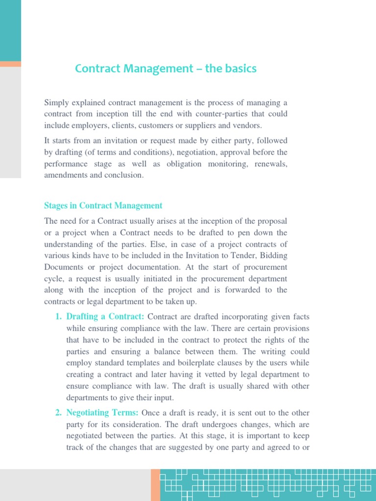 Contract Management PDF | PDF | Procurement | Justice