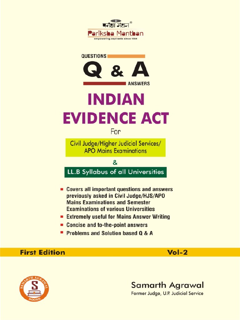 Book Preview - Q and A Evidence-1 | PDF | Admissible Evidence | Legal ...