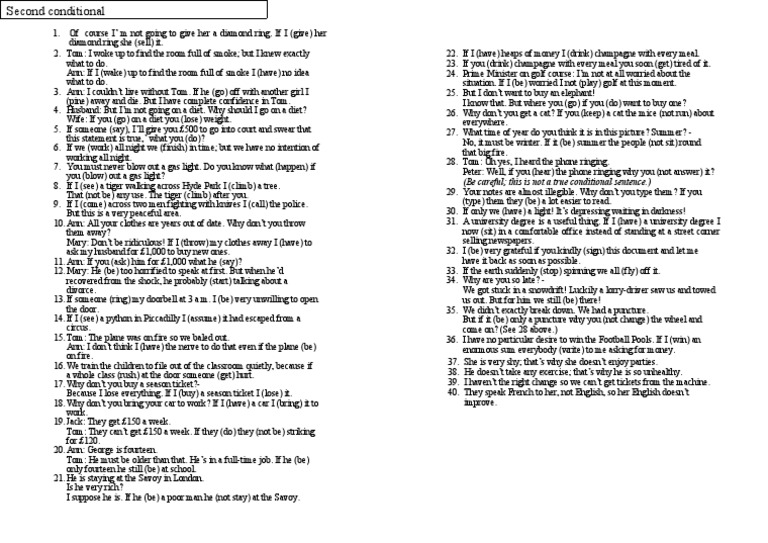 Second conditional explained | PDF