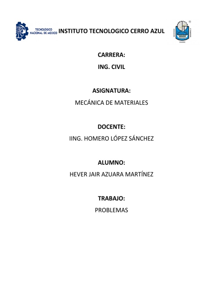 Problemas Mec. Materiales | PDF