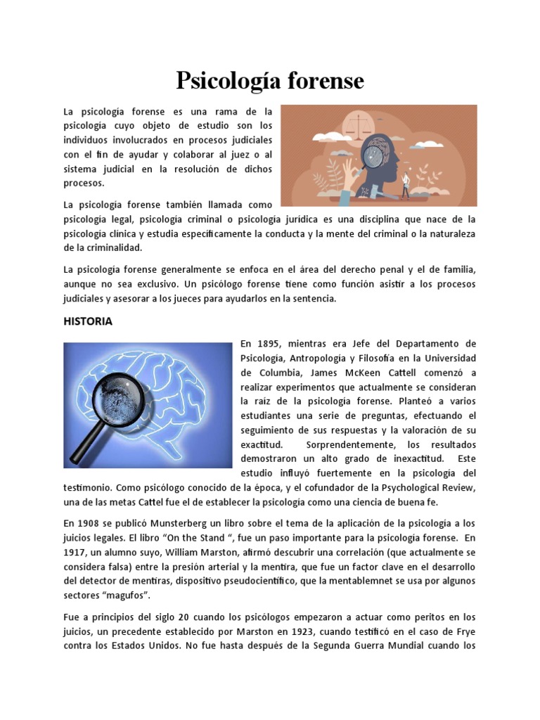 Qué Es La Psicología Forense | PDF | Sicología | Science