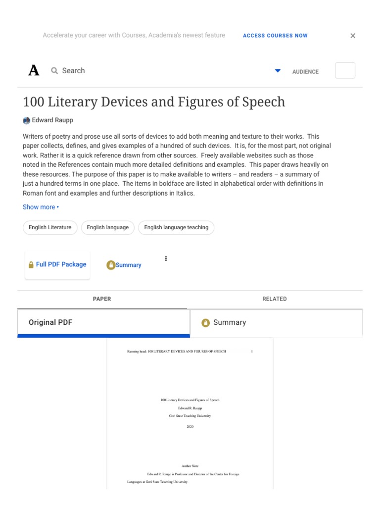 100 Literary Devices Explained | PDF | Ellipsis | William Shakespeare