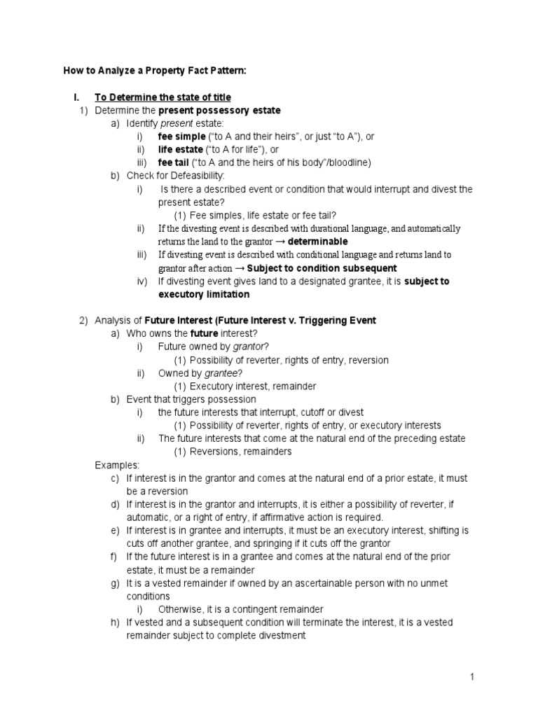 How To Analyze Real Property Questions | PDF | Private Law | Civil Law ...