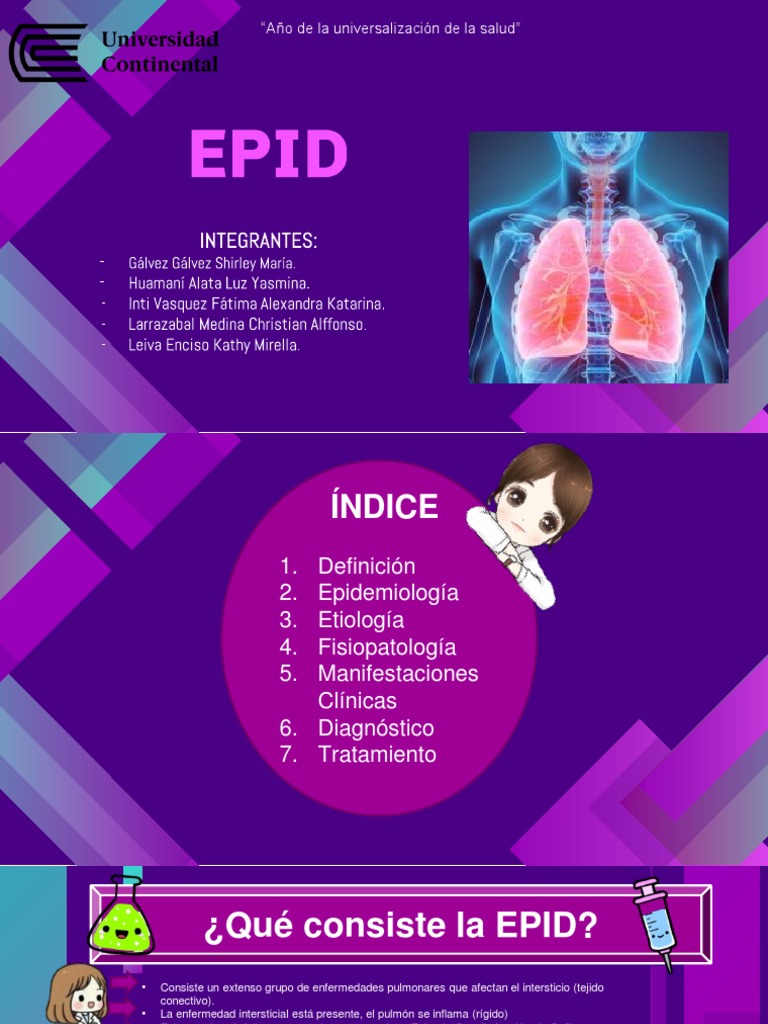 Enfermedad Pulmonar Intersticial: Guía Completa | PDF | Pulmón | Enfermedades respiratorias