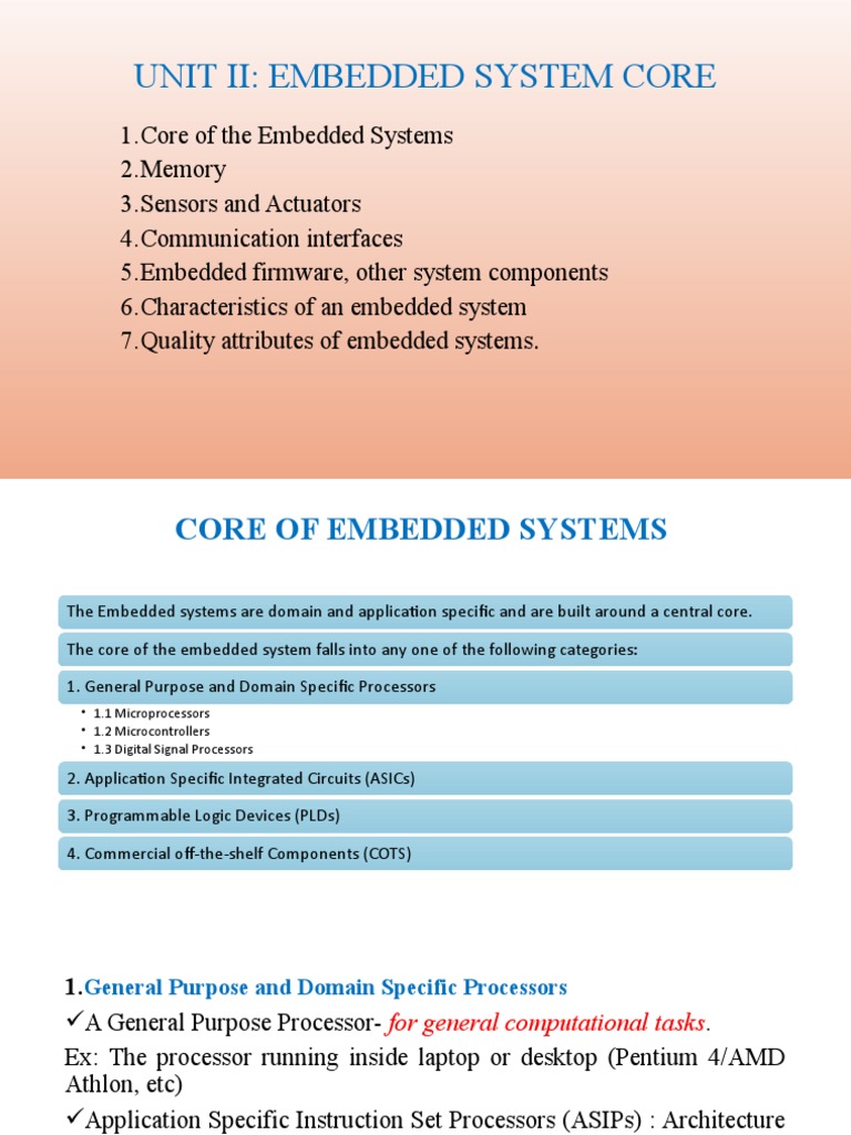 Embedded Systems Unit 2 | PDF | Random Access Memory | Read Only Memory
